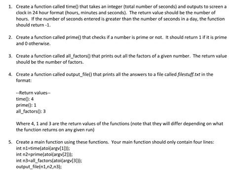Create A Function Called Time That Takes An Chegg Com
