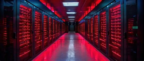 A Firewall Setup In A Data Center Premium AI Generated Image