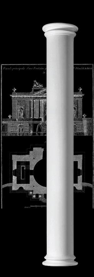 Art Deco Polystone® Columns Chadsworths Non Tapered Fiberglass Composite Columns