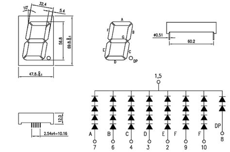 Multicolor Available 7 Segment Numeric Display Gray Face White Segment