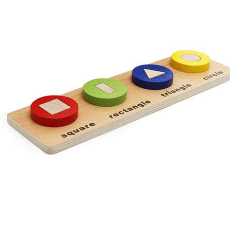Wooden Geometric Maths Fraction Puzzle Pairing Sta Grandado