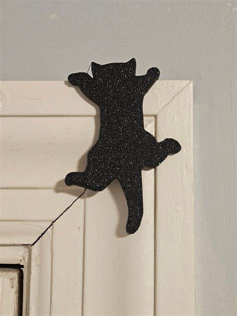 Set Of 10 Cat Silhouettes Pair 3d Printed Hanging Kittens Doorway Clinging Etsy