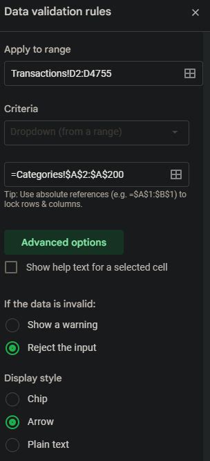 How Can I Automate Data Validation On A New Sheet According To My