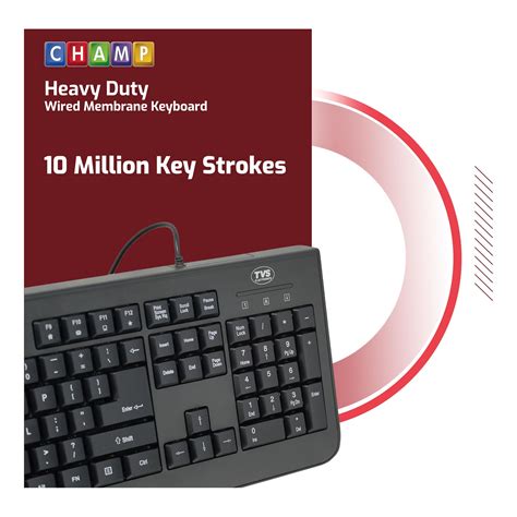 Buy Tvs Electronics Champ Heavy Duty Membrane Wired Keyboard Array Of