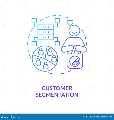 Customer Segmentation Blue Gradient Concept Icon Stock Vector Illustration Of Data Abstract