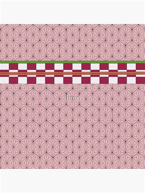 Nezuko Pattern V2 Sticker By Lued Redbubble