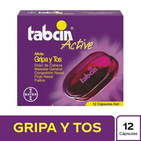 Tabcin Active Liquid Gel 12 Capsulas Cja X 12 Und Droguerias Patria