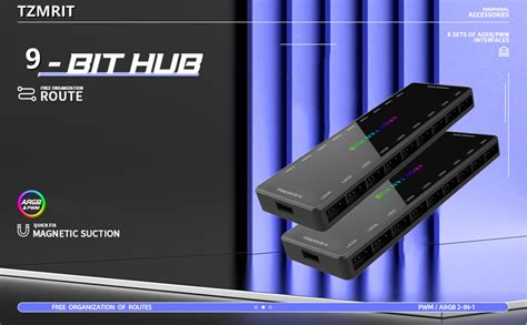 ARGB PWM Fan Hub Addressable V Pin ARGB V Pin PWM In RGB Case Fan Hub With Hidden