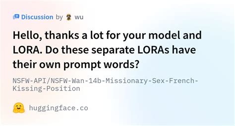 Nsfw Apinsfw Wan 14b Missionary Sex French Kissing Position · Hello