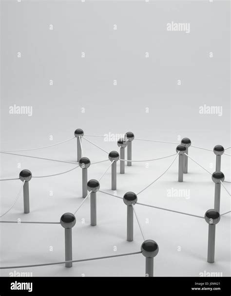 Connection Pin Network On Social Media 3d Rendering Communication