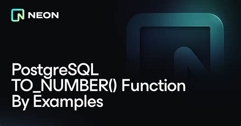 Postgresql Tonumber Function By Examples