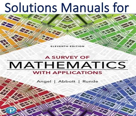 Solutions Manual For A Survey Of Mathematics With Applications 11th Edition Trh U