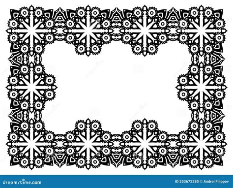 Clip Art With Black Rectangle Geometric Frame Stock Vector