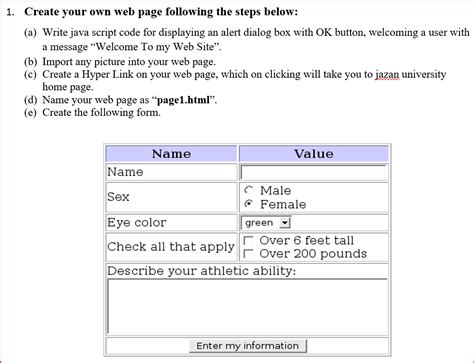 Solved Create Your Own Web Page Following The Steps Chegg Com