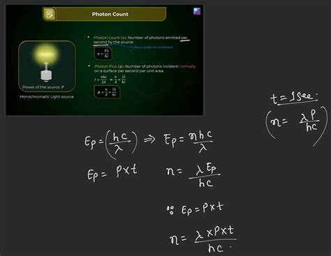 Photon Count Photon Count N Number Of Photons Emitted Per Second By T
