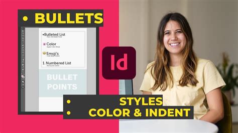 How to add Bullets in Adobe InDesign : Styles, color & indent - YouTube
