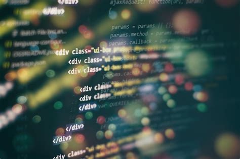 Premium Photo Css Javascript And Html Usage Monitor Closeup Of