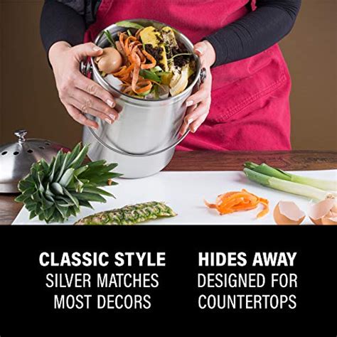 Epica Countertop Compost Bin Kitchen 13 Gallon Odorless Compostin