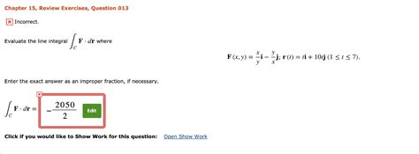 solved chapter 15 review exercises question 013 incorrect