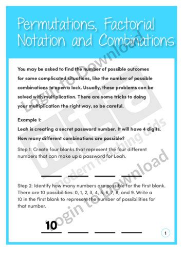 Lesson Zone Au Permutations Factorial Notation And Combinations