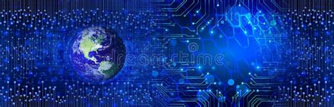 Binary Code Computer Circuit Industrial Business Background Background Integration Technology