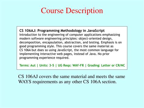 Ppt Introduction To Cs 106aj Powerpoint Presentation Free Download