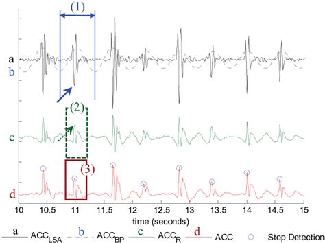 Gait Step Detection Procedure For Vertical Acceleration Data Left Download Scientific Diagram