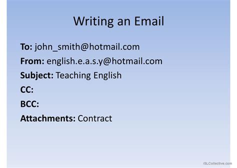 How To Write An Email General Readin English ESL Powerpoints