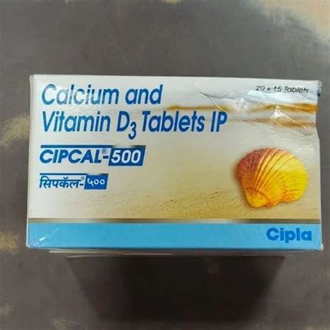 Cipla Cipcal 500mg Calcium Vitamin D3 Tablets At ₹ 390box Calcium