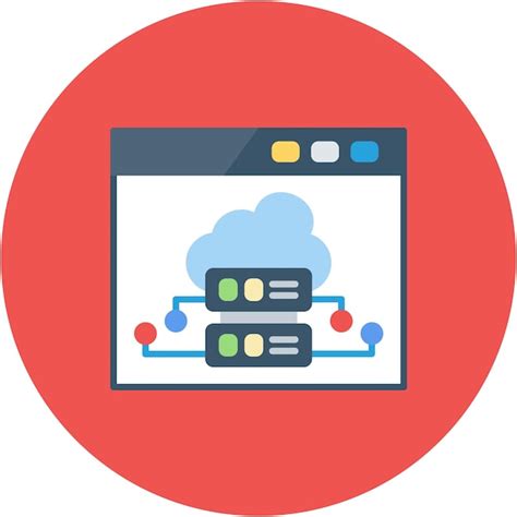 Premium Vector Server Flat Illustration