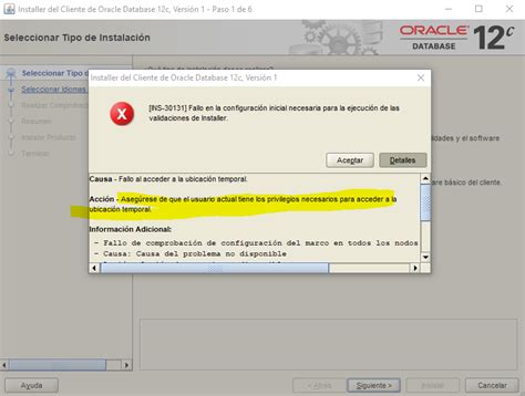 Oracle Client Error Ins 30131 Instalación It Blogbatta