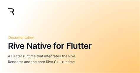 Rive Native for Flutter - Rive