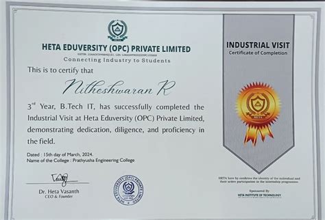 Nitheshwaran R On Linkedin Industrialvisit Fullstackdevelopment