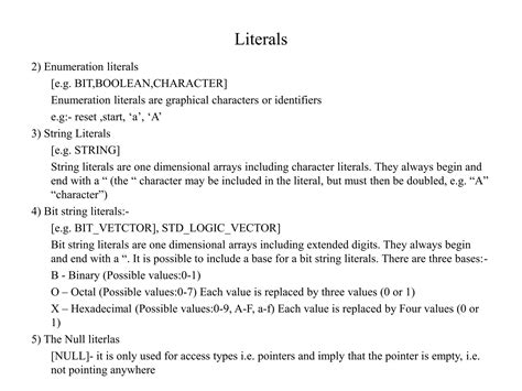 Vhdl Identifiersdata Types Ppt Programming Languages Computing