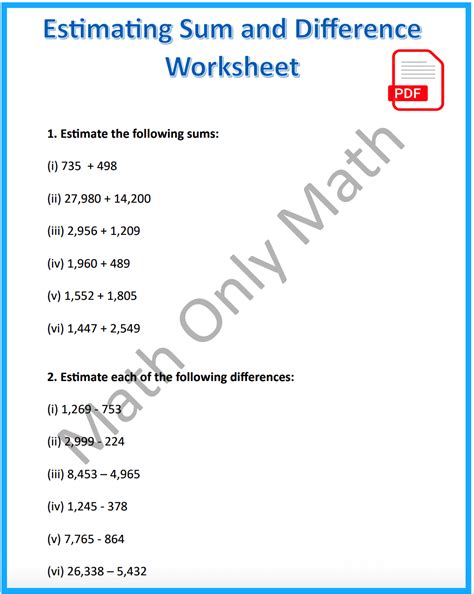 Estimating Worksheet Free Estimate Templates Bookipi Worksheets