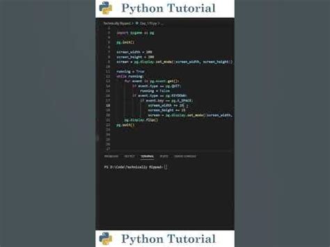 Change Pygame Screen Size | Python Tutorial - YouTube