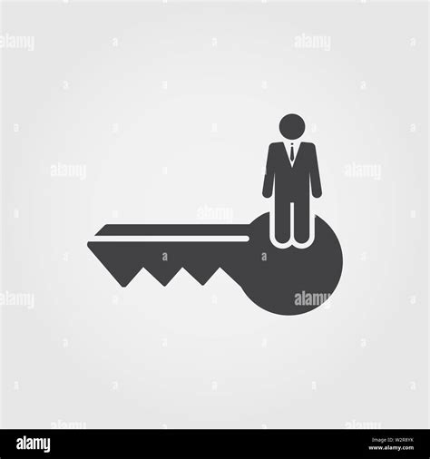 Key Owner Flat Icon Monochrome Creative Design From Blockchain Icons Collection Simple Sign