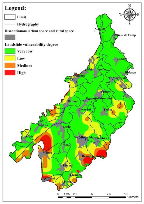 Map Of Vulnerability To Landslides Download Scientific Diagram