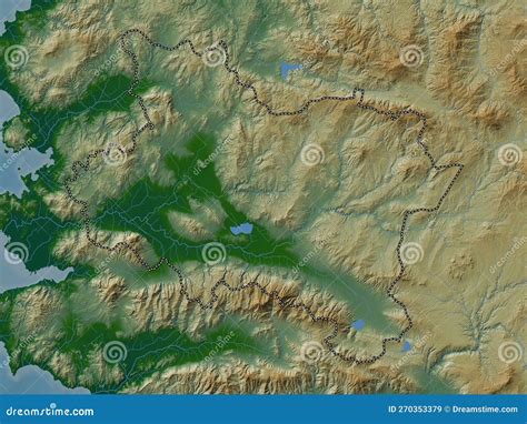 Manisa, Turkiye. Physical. No Legend Stock Illustration - Illustration ...