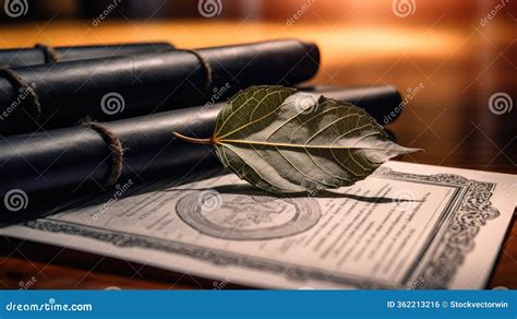 Resilience Certificate Leaves Stock Illustration Illustration Of Verification Beauty 362213216
