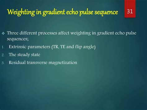 Gradient Echo Pulse Sequence Swastik Pptx
