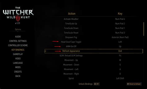 Скачать The Witcher 3 Wild Hunt Меню смены обликов Amm The