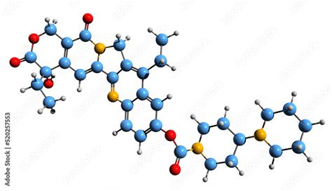 3d Image Of Irinotecan Skeletal Formula Molecular Chemical Structure Of Anti Cancer Medicament