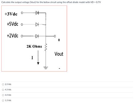 solved calculate the output voltage vout for the below