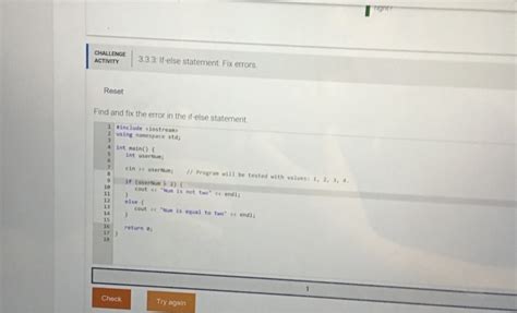 Solved Acalvnge 333 Ifelse Statement Fix Errors Activity