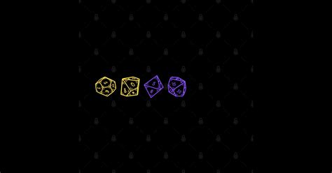Non Binary Dnd Dice Set Dungeons And Dragons Dice Magnet Teepublic