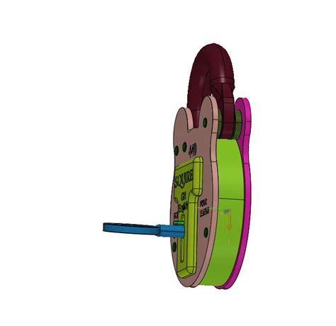 仿古软门挂锁老式小锁头插销锁 Step 模型图纸下载 懒石网