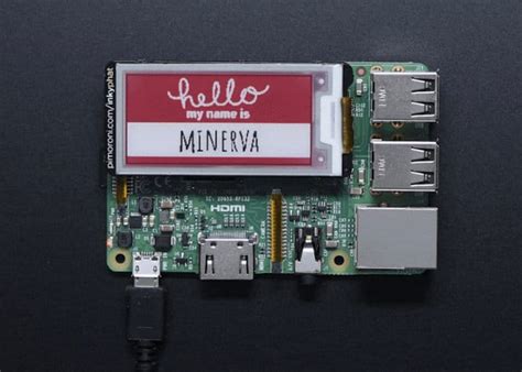 raspberry pi pimoroni inky phat electronic paper display arrives at
