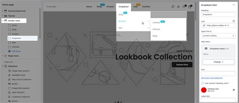 Header Menu Config