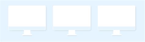 현실적인 세 데스크톱 Pc 벡터 모형 디자인 응용 프로그램에 대한 빈 화면유행 데스크톱 Pc 템플릿 Brand Name Smart Phone에 대한 스톡 벡터 아트 및 기타